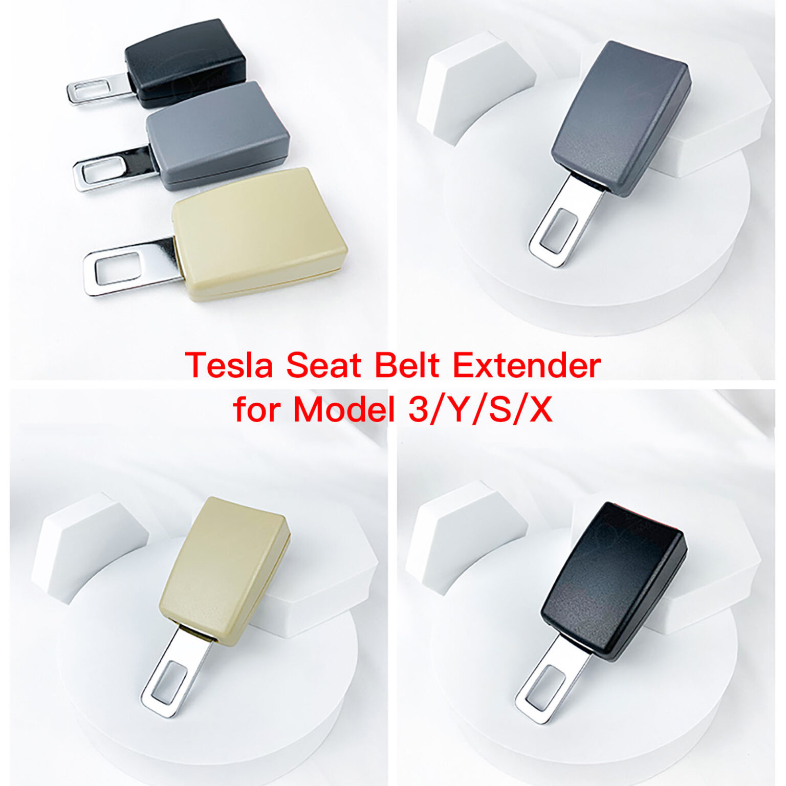 Premium Tesla Seat Belt Extender for Model 3/Y/S/X